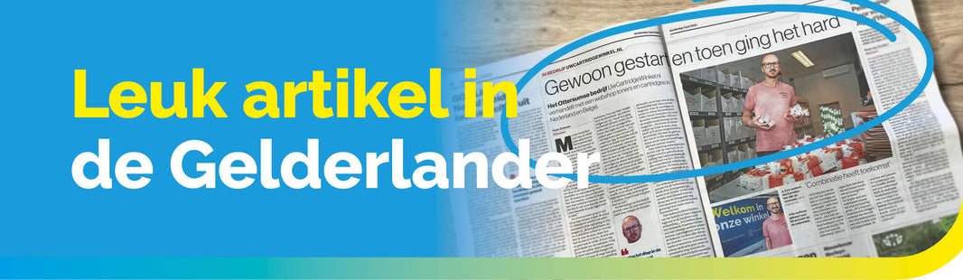 Artikel Gelderlander over UwCartridgeWinkel
